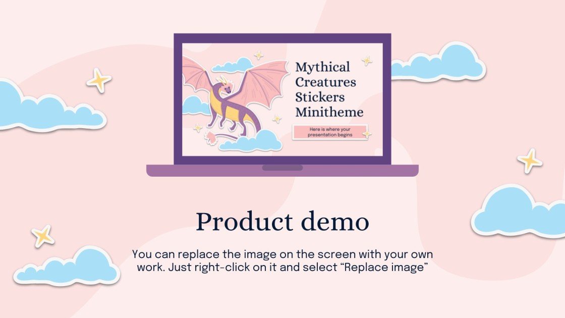 Mythical Creatures Stickers Minitheme | Google Slides & PPT