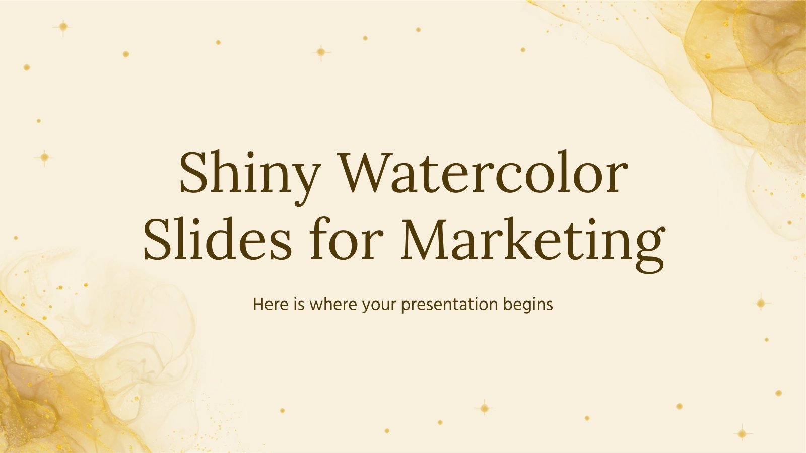 Shiny Watercolor Slides for Marketing | Google Slides & PPT