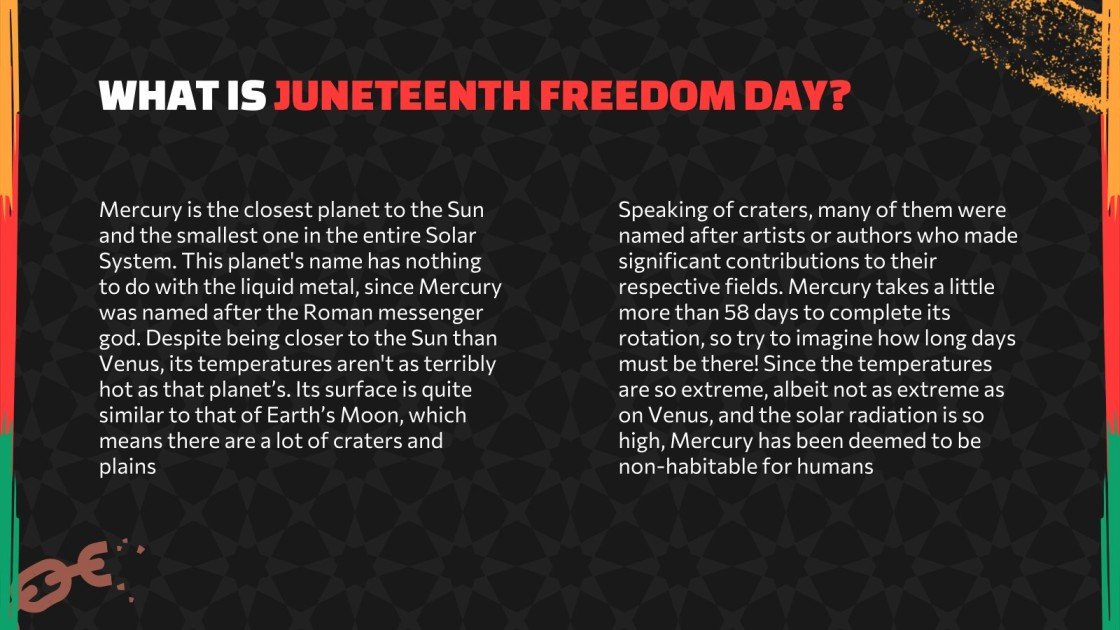Happy Juneteenth Freedom Day | Google Slides & PowerPoint