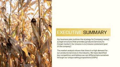 Industrial Corn Farm Business Plan | Google Slides & PPT