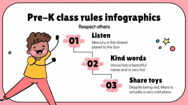 Pre-K Class Rules Infographics | Google Slides & PPT