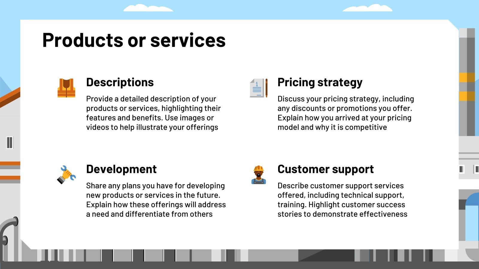 Industrial Factories Business Plan | Google Slides & PPT