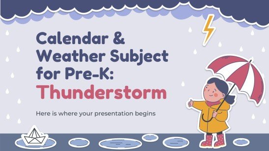 Plantillas sobre Calendarios y el Clima para Google Slides y PPT