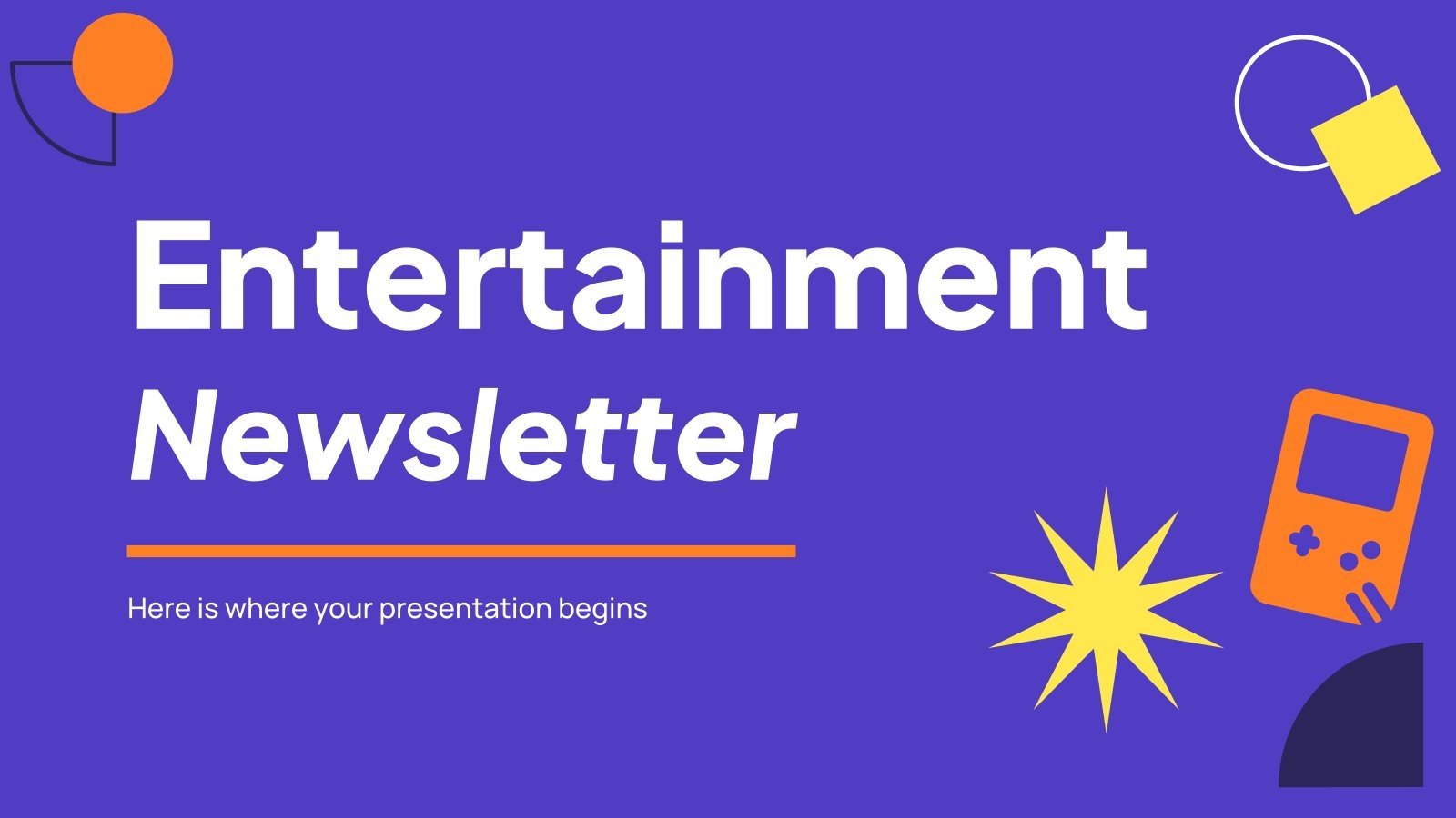 Entertainment Newsletter | Google Slides and PowerPoint