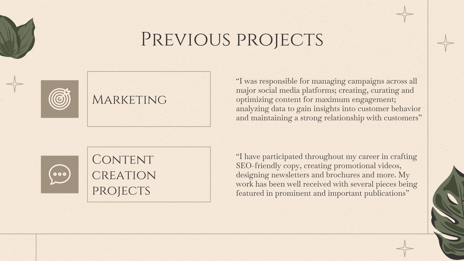 Neoclassical Aesthetics Portfolio | Google Slides and PPT