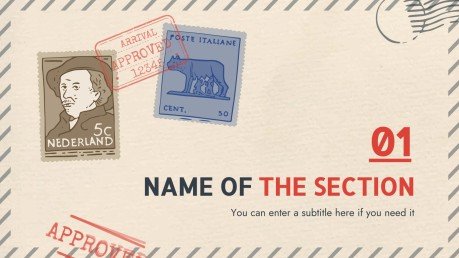 Stamp Traditional Mailing Minitheme | Google Slides and PPT
