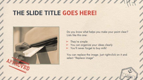 Stamp Traditional Mailing Minitheme | Google Slides and PPT