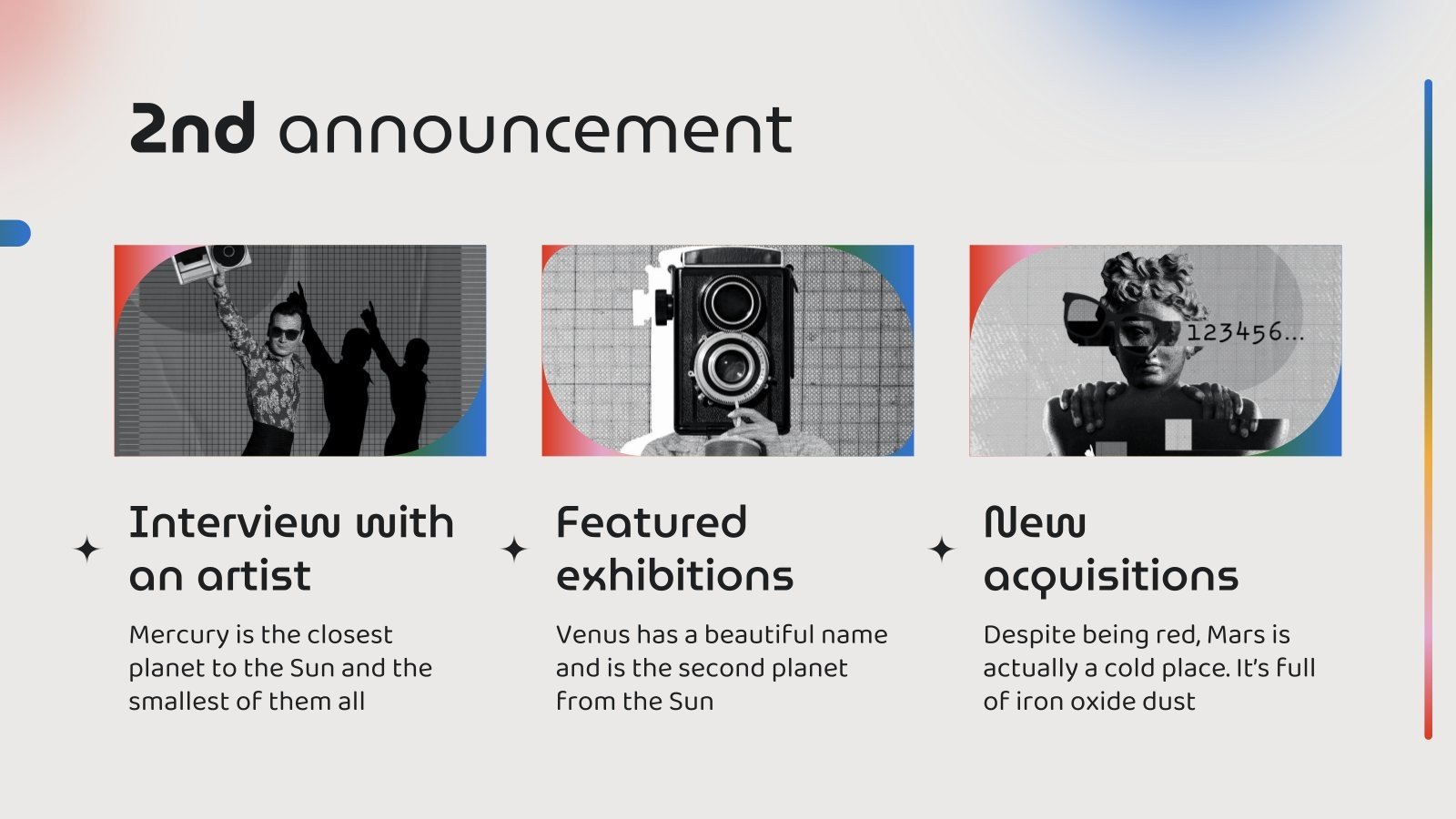 Contemporary Art Museum Newsletter | Google Slides & PPT