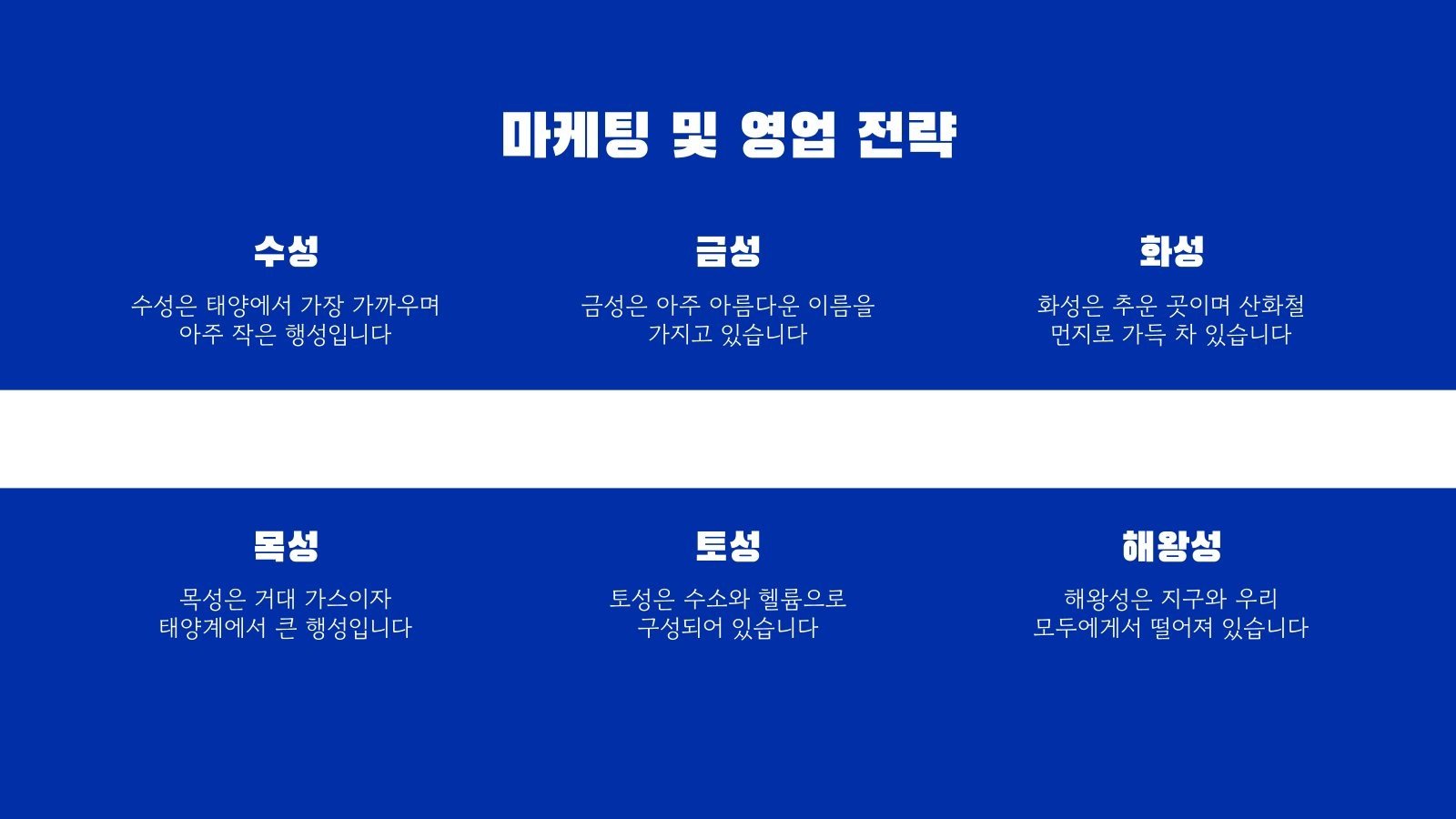 Klein Blue Business Plan | Google Slides & PPT