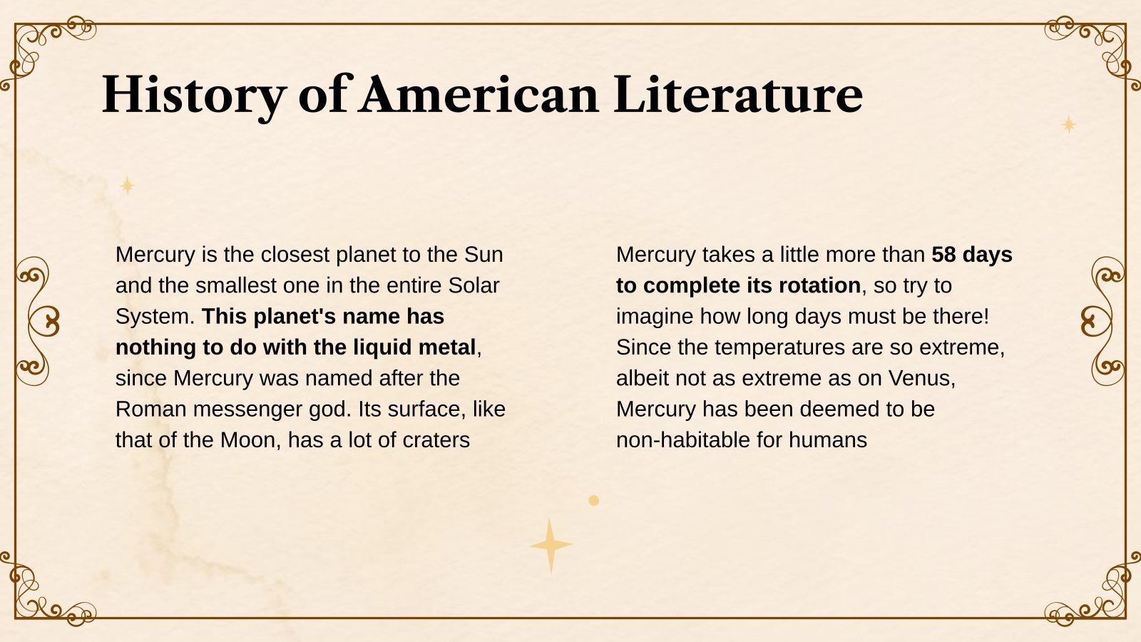 Vintage American Literature Lesson | Google Slides & PPT
