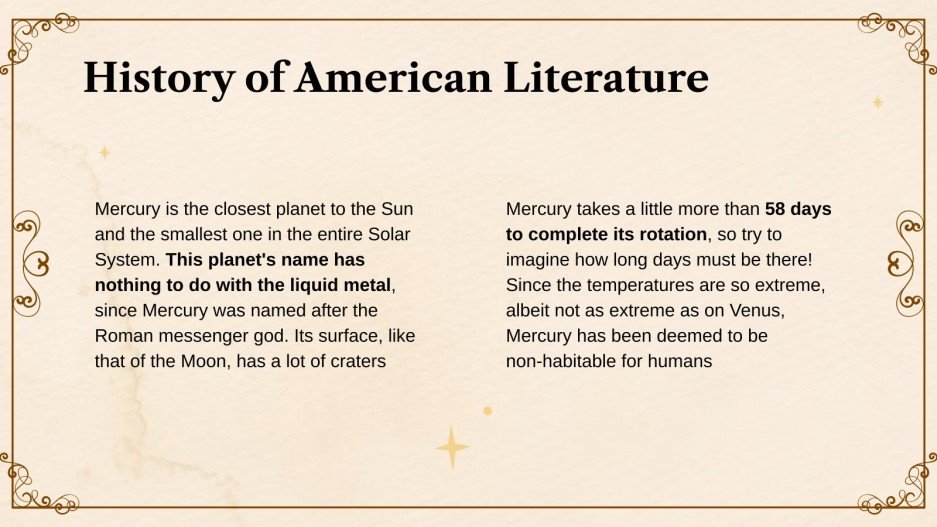 Vintage American Literature Lesson | Google Slides & PPT