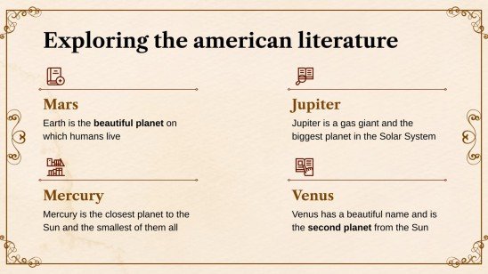 Vintage American Literature Lesson | Google Slides & PPT