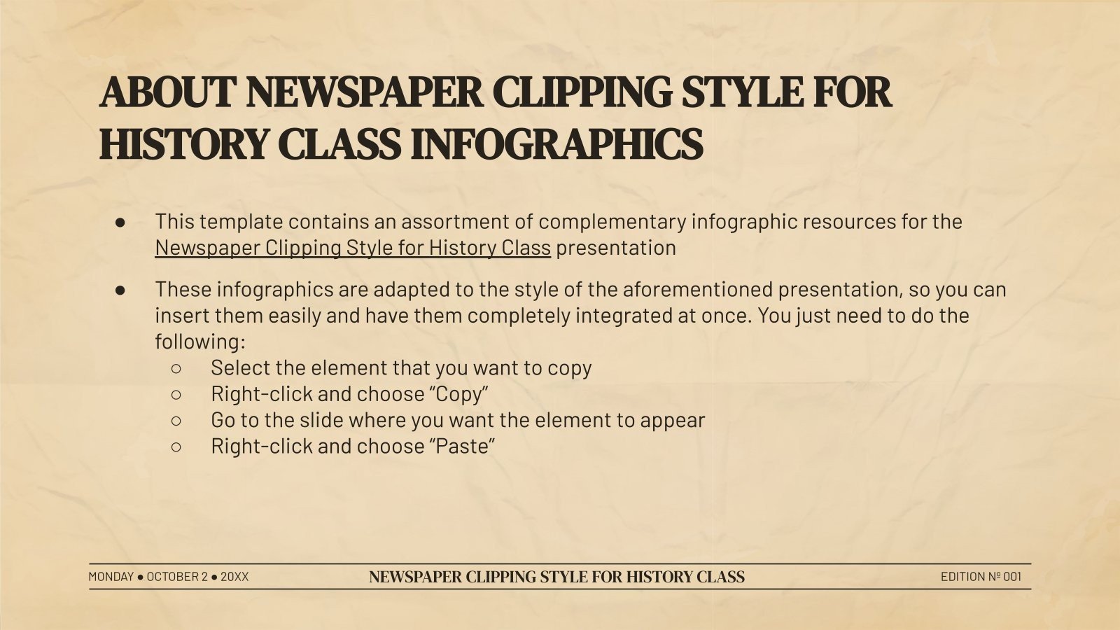 Newspaper Clipping Style for History Class Infographics