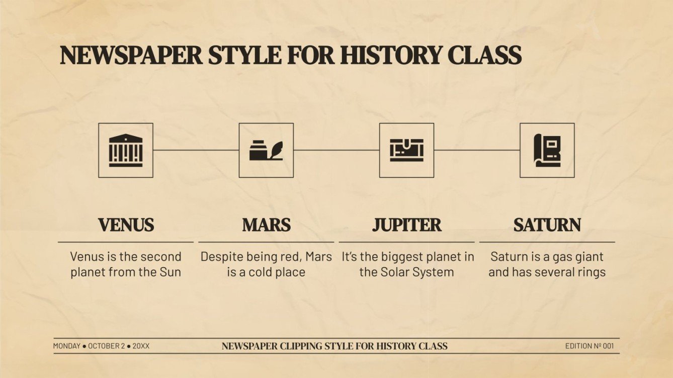 Newspaper Clipping Style for History Class Infographics