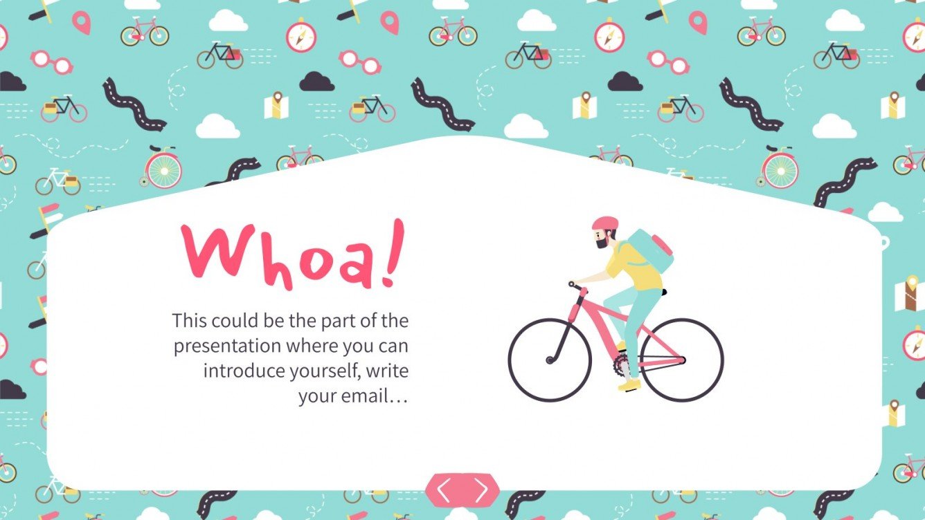 Bicycle Pattern Google Slides Theme and PowerPoint Template