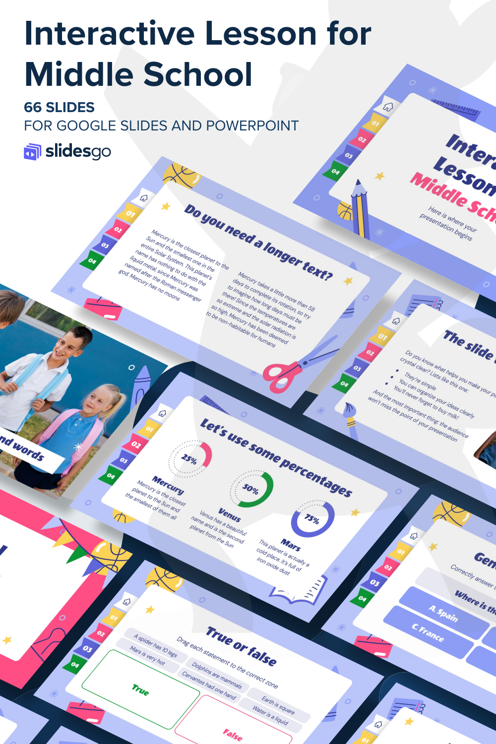 Interactive Lesson for Middle School | Google Slides & PPT