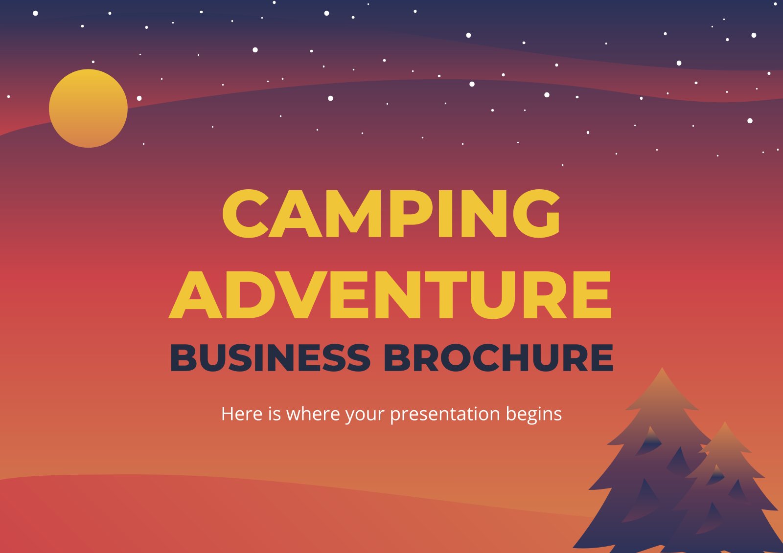 Camping Adventure Business Brochure | Google Slides