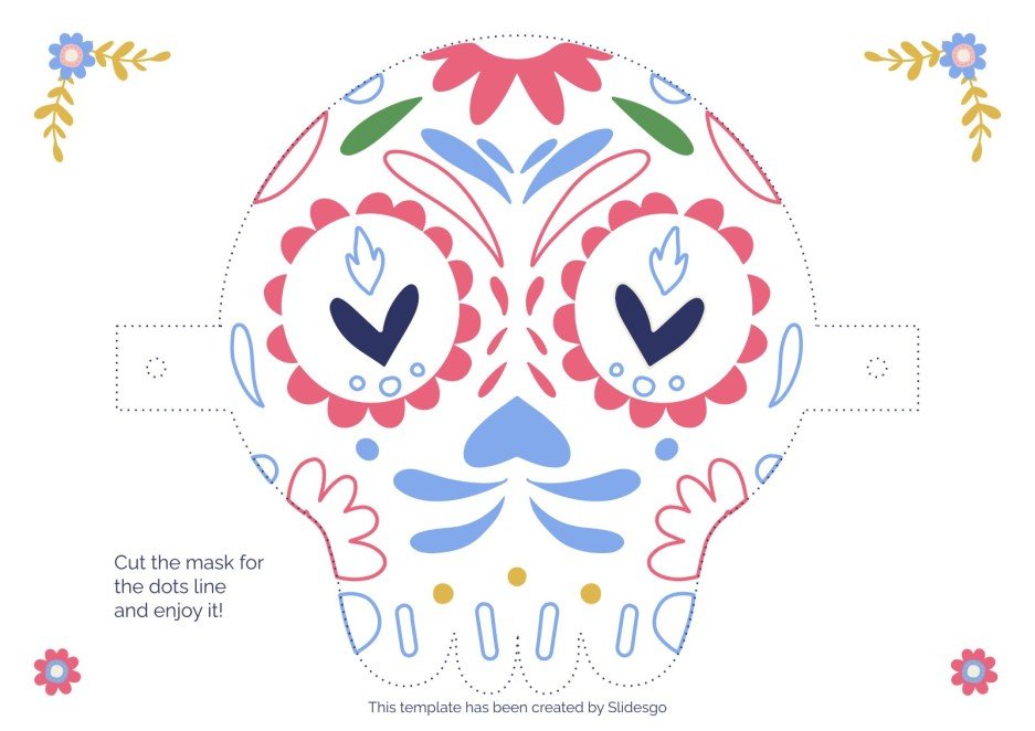 Printable Masks for the Mexican Day of the Dead for Elementary