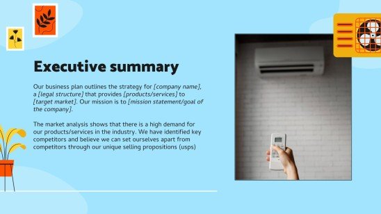 Air-conditioning Business Plan | Google Slides & PPT