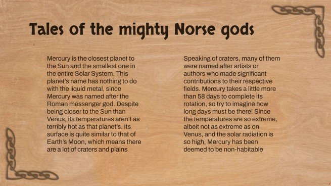 Gods of Norse Mythology | Google Slides & PowerPoint