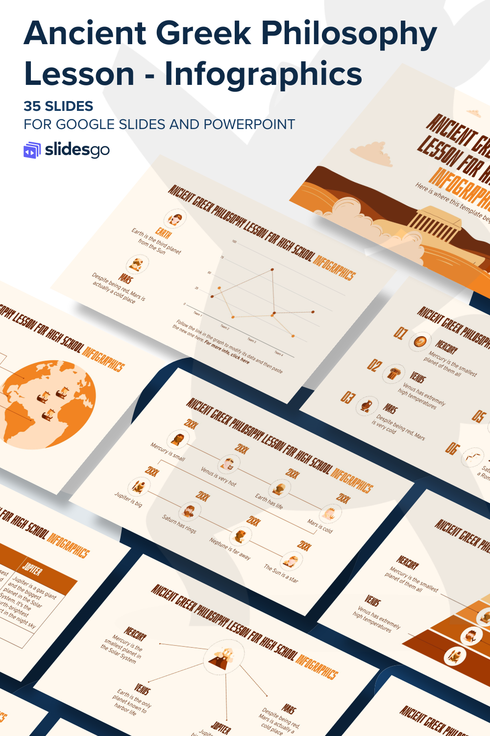 Ancient Greek Philosophy Lesson for High School Infographics