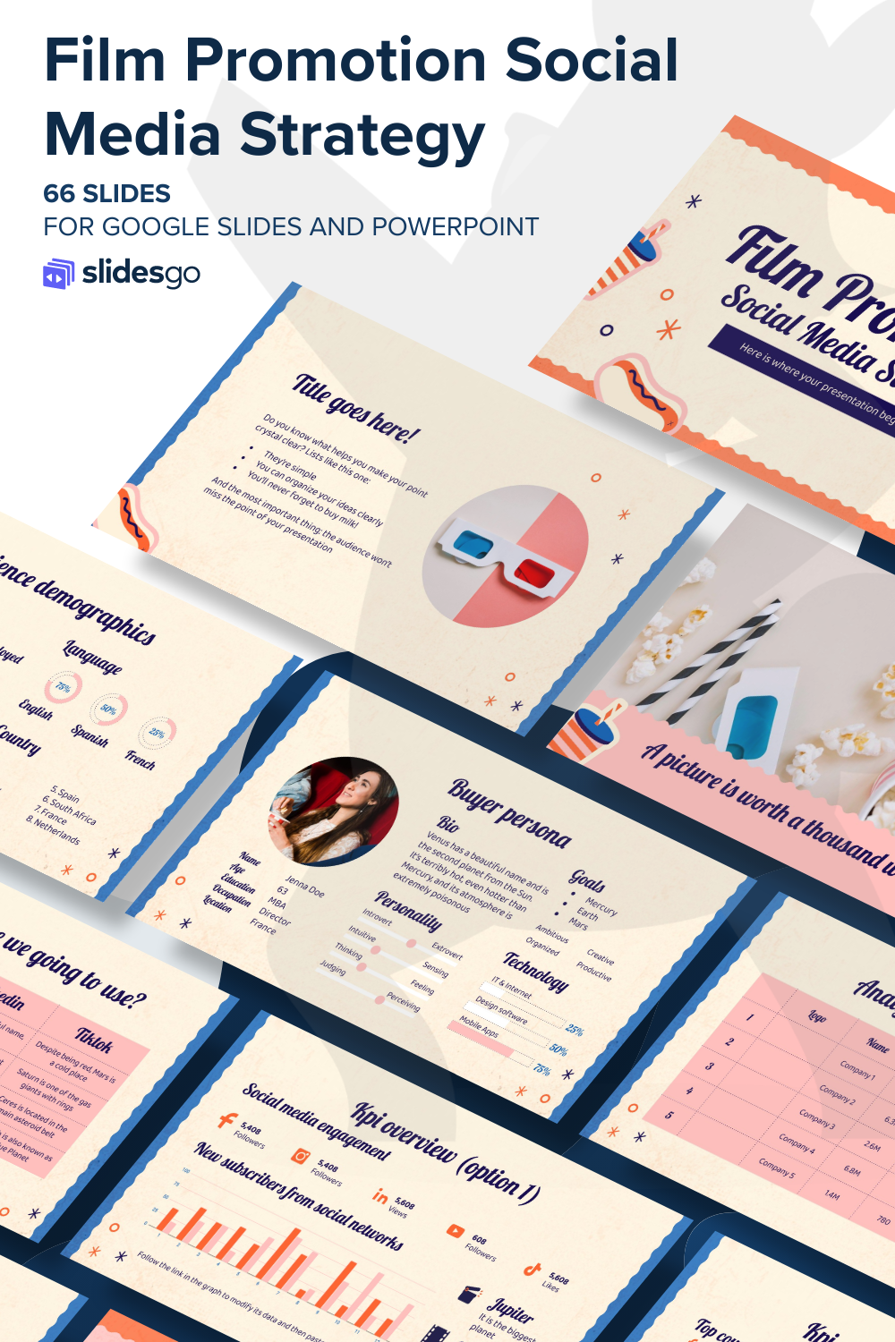 Film Promotion Social Media Strategy | Google Slides & PPT