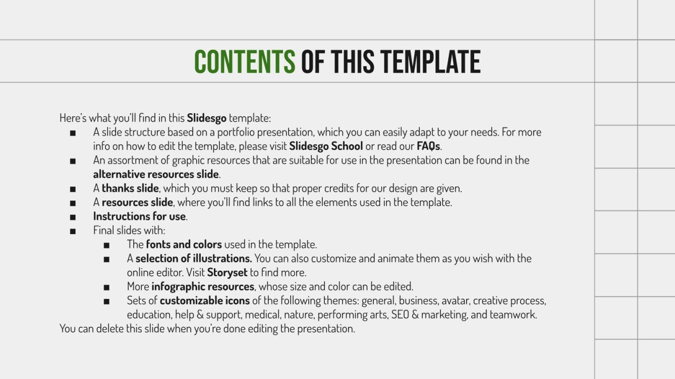 Modern Plants Portfolio | Google Slides & PPT template