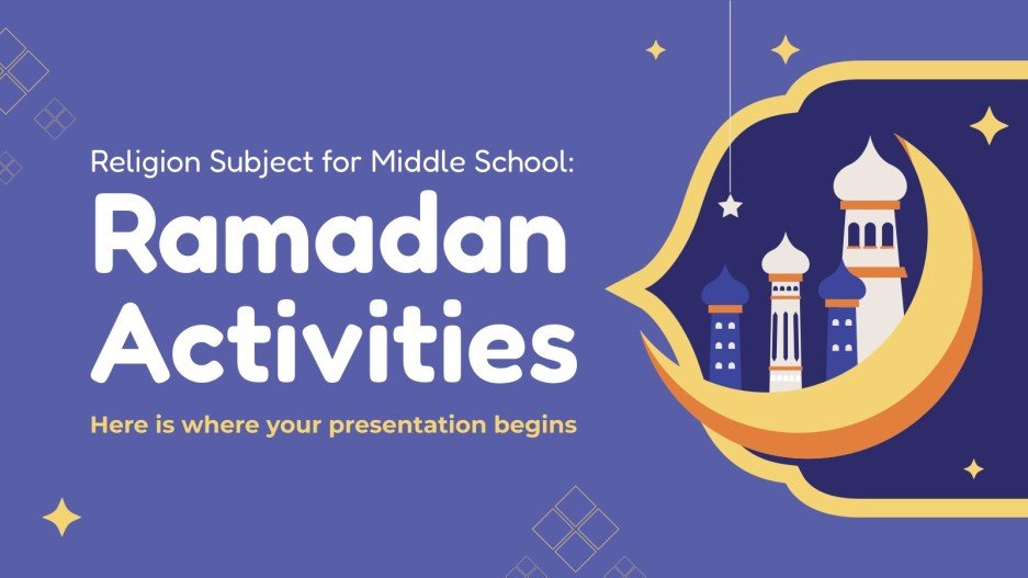 Religion Subject for Middle School: Ramadan Activities