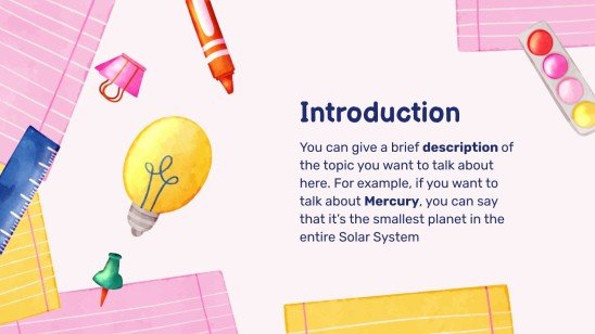 Basic School Supplies for Pre-K | Google Slides & PPT