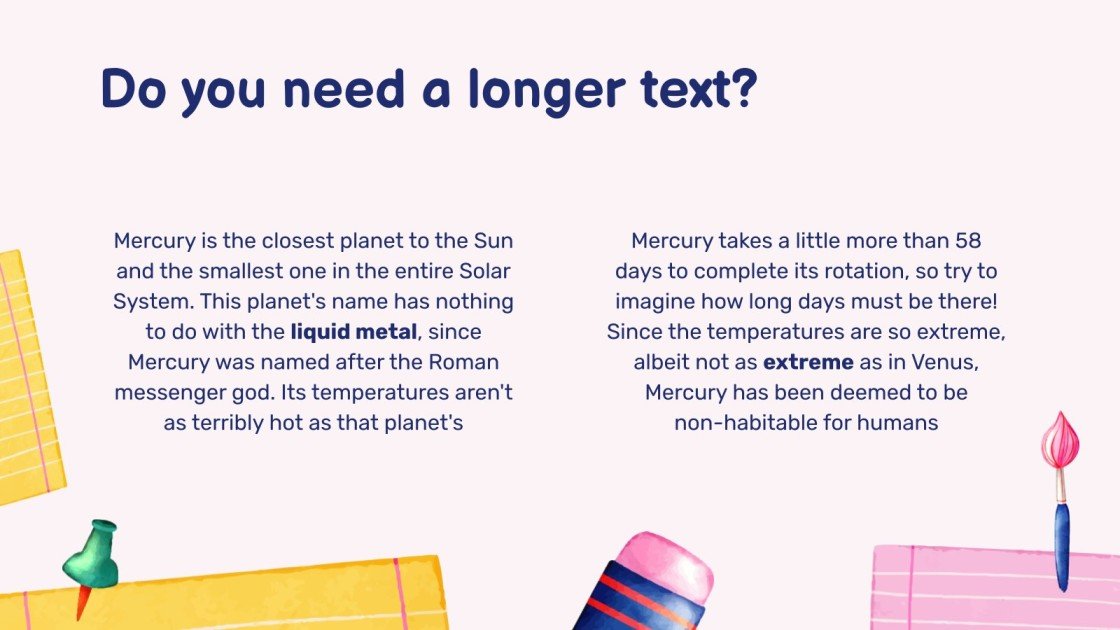 Basic School Supplies for Pre-K | Google Slides & PPT