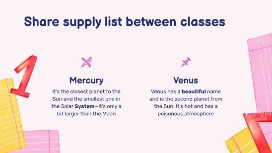 Basic School Supplies for Pre-K | Google Slides & PPT