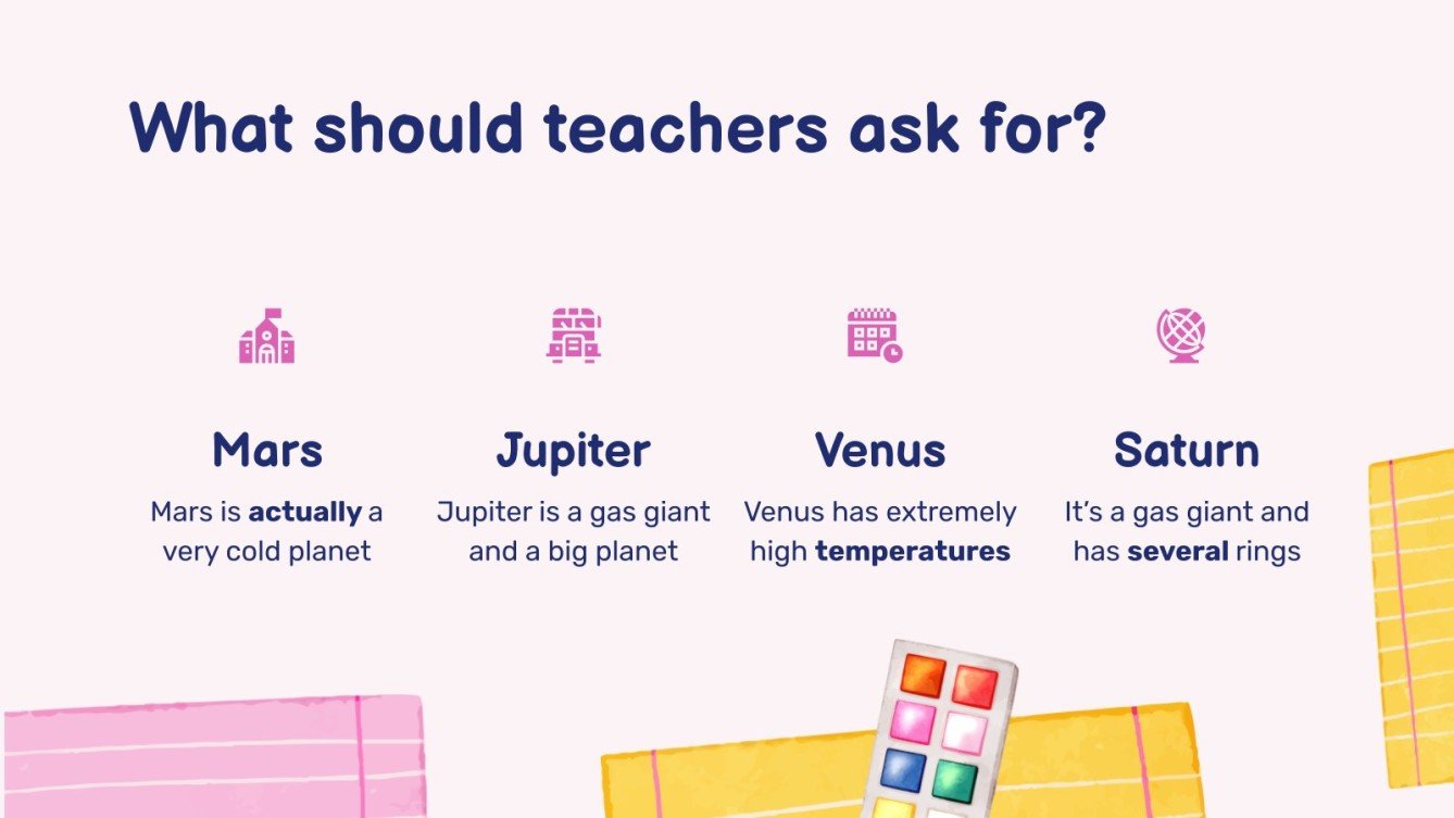 Basic School Supplies for Pre-K | Google Slides & PPT