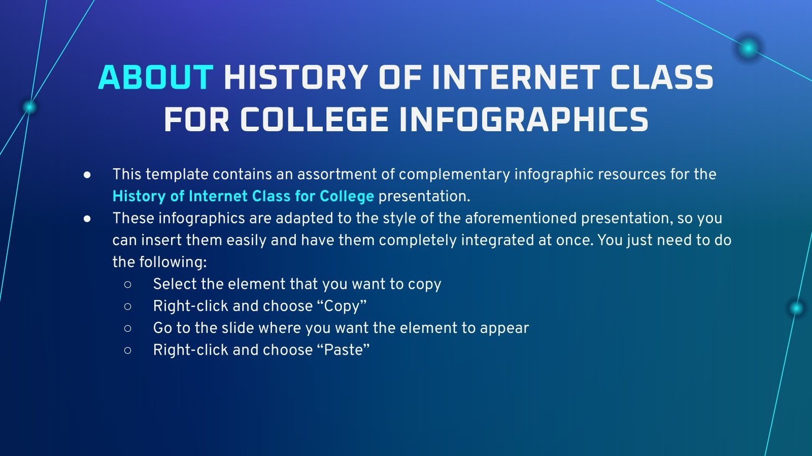 History of Internet Class for College Infographics
