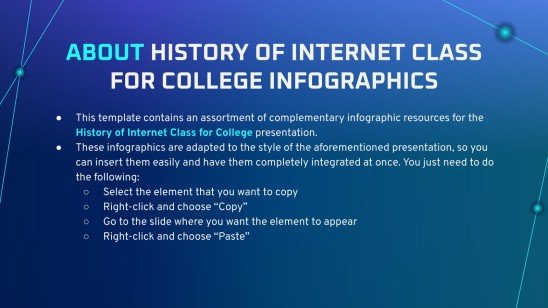 History of Internet Class for College Infographics