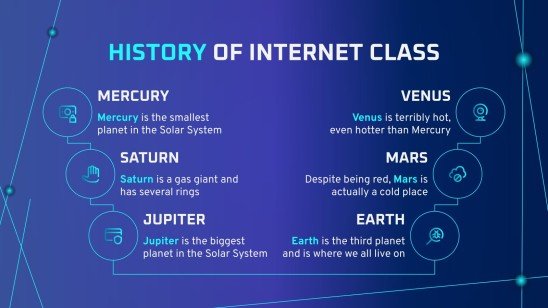 History of Internet Class for College Infographics