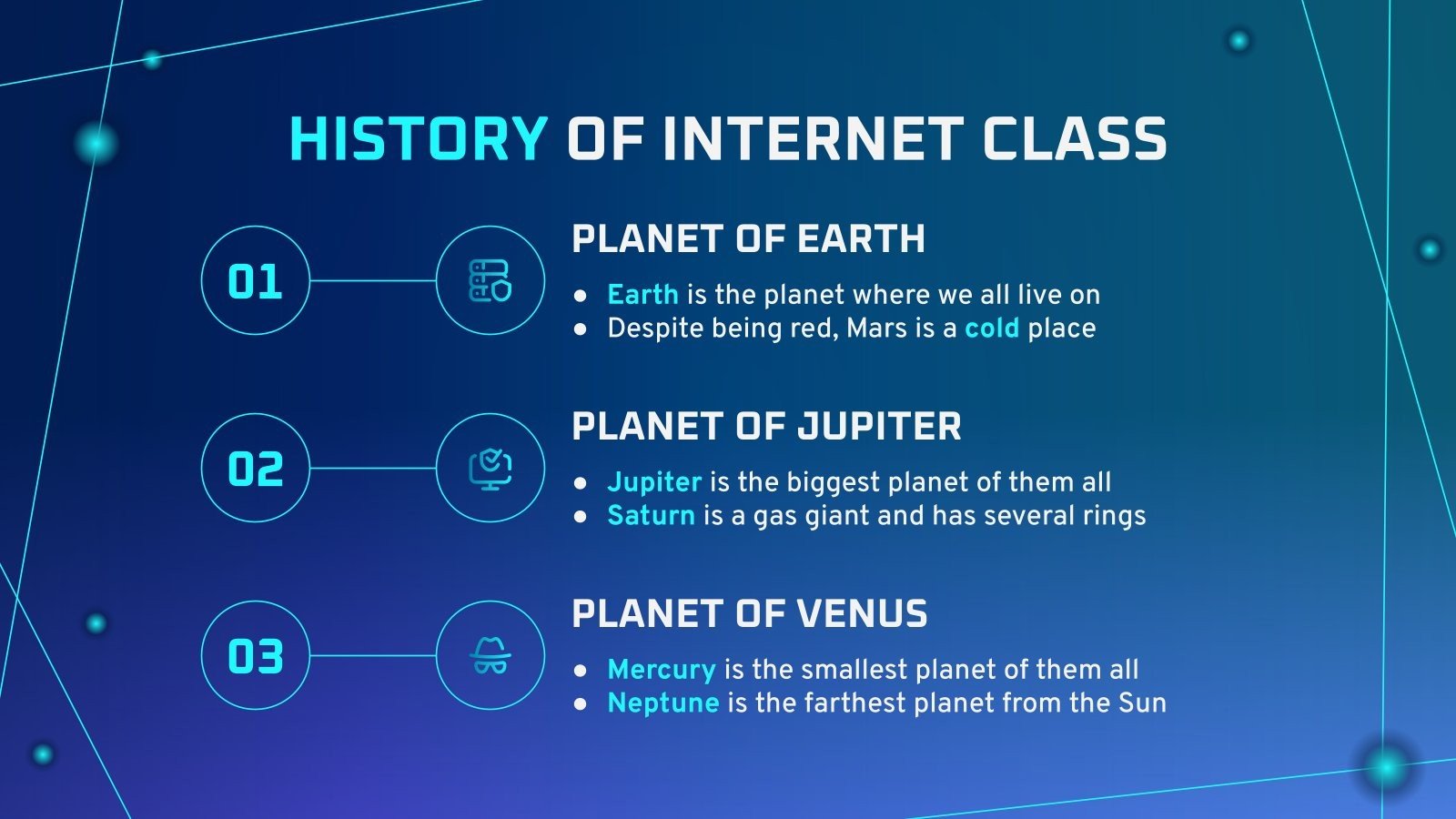 History of Internet Class for College Infographics