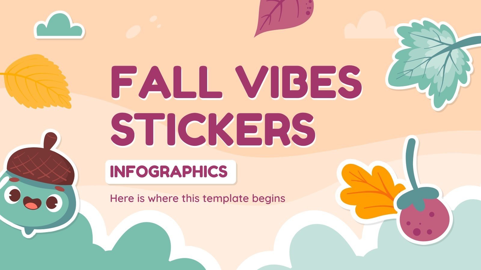 Fall Vibes Stickers Infographics | Google Slides & PPT