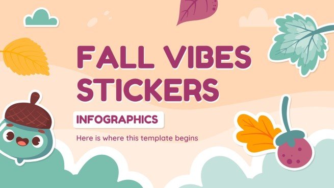 Fall Vibes Stickers Infographics | Google Slides & PPT