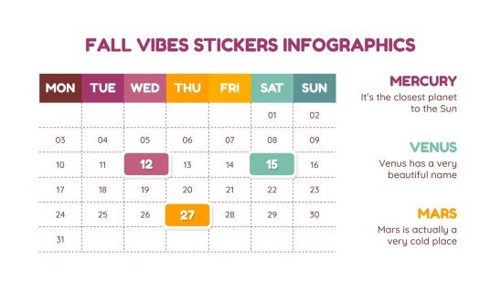 Fall Vibes Stickers Infographics | Google Slides & PPT