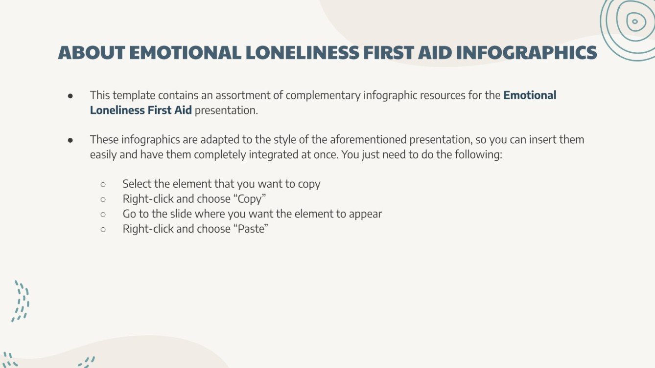 Emotional Loneliness First Aid Infographics | Google Slides