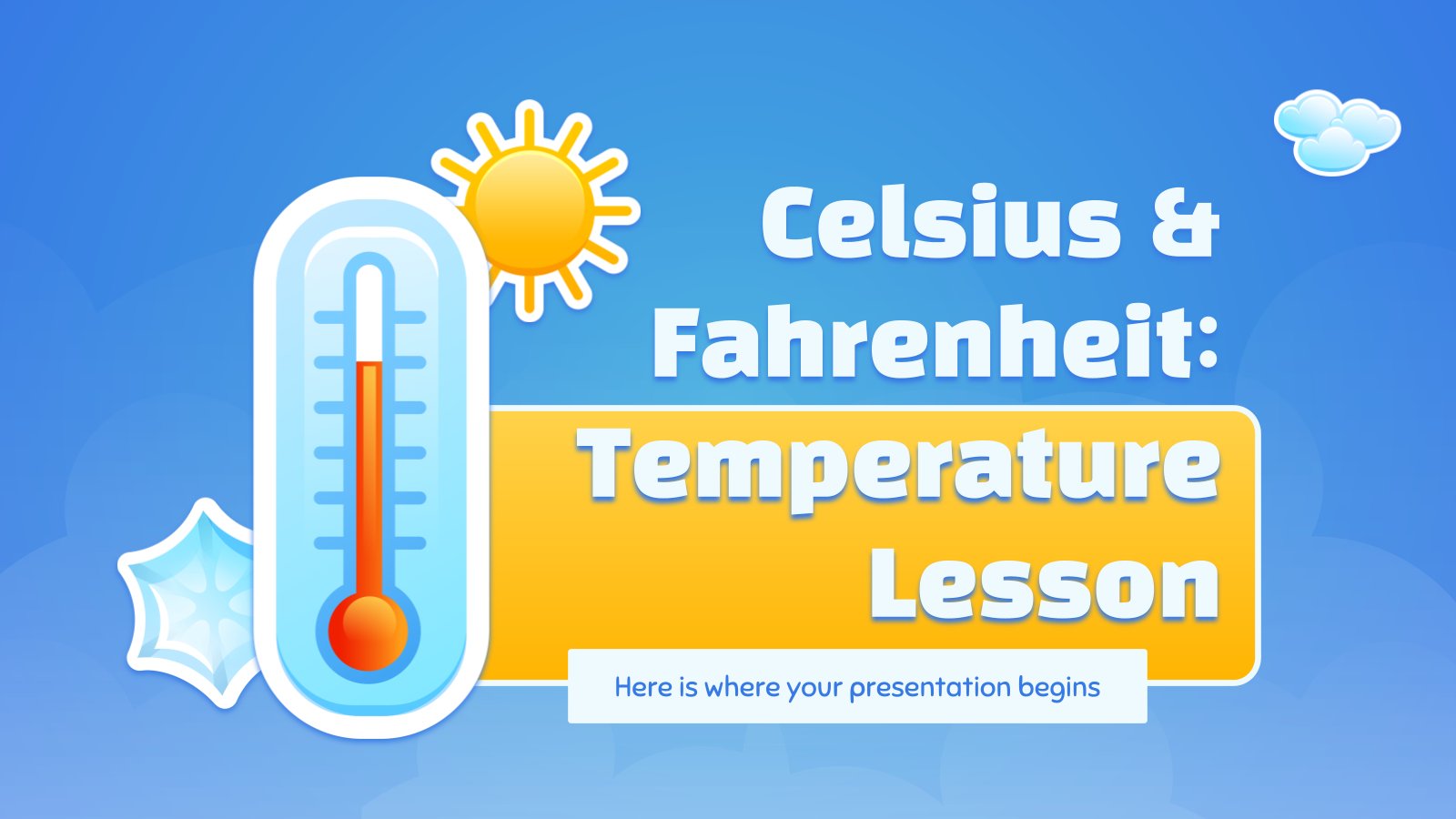 Celsius Fahrenheit Temperature Lesson Google Slides