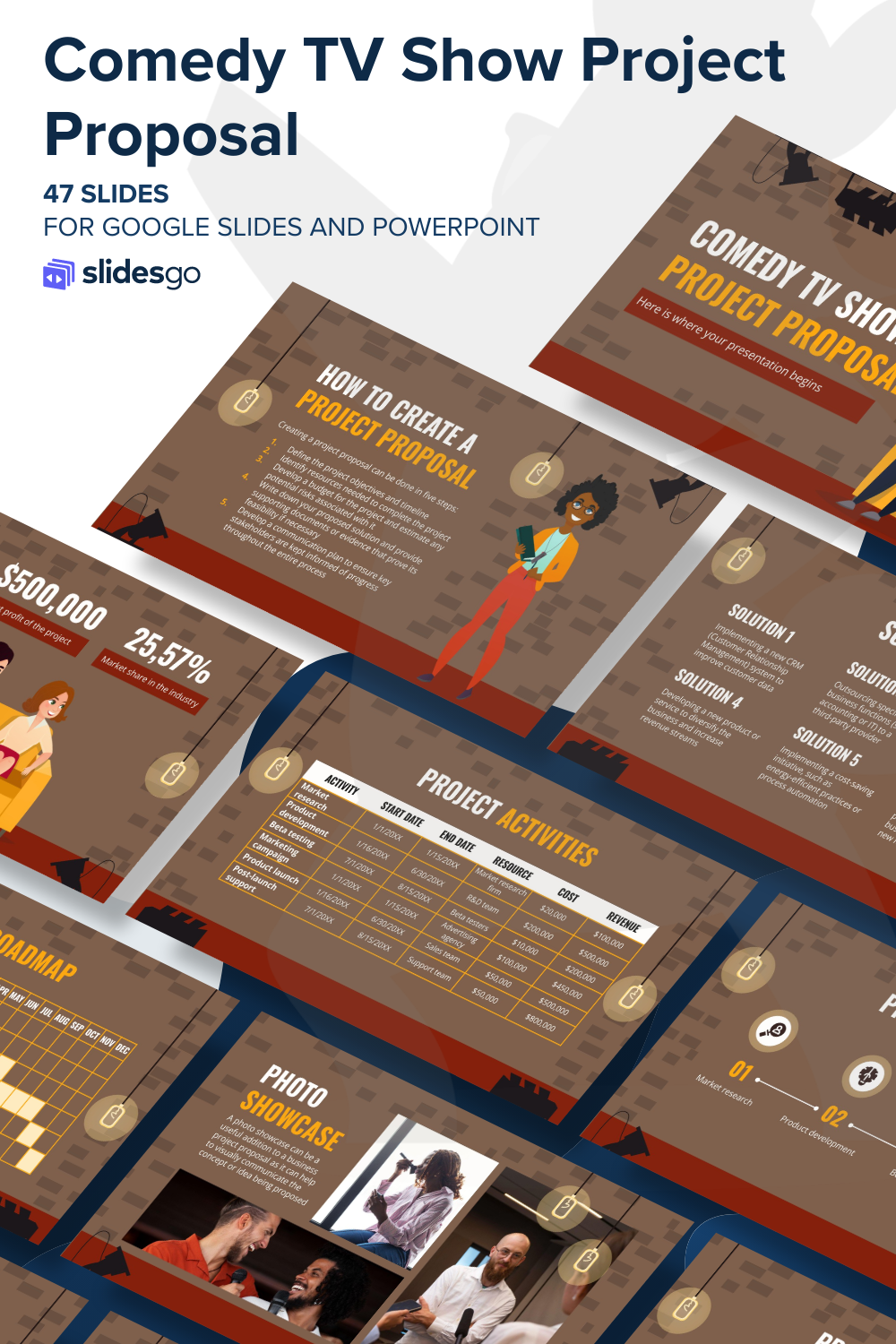 Comedy TV Show Project Proposal | Google Slides & PPT