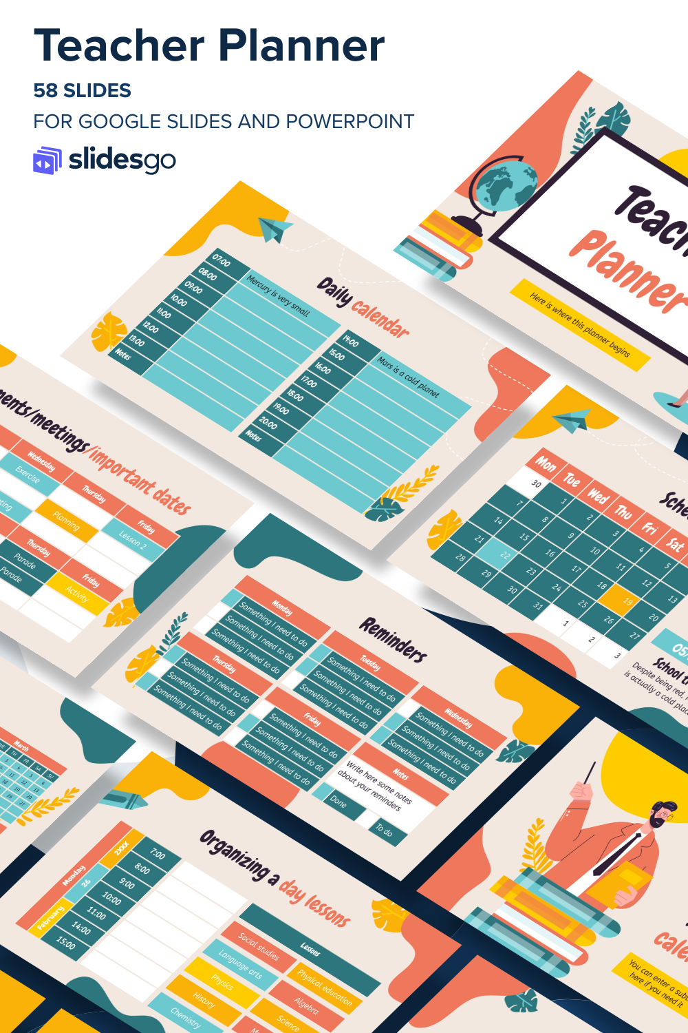 Teacher Planner | Google Slides & PowerPoint template