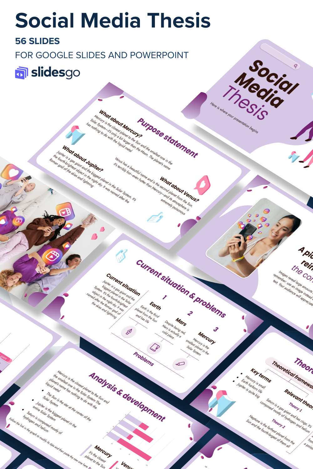 Social Media Thesis | Google Slides & PowerPoint