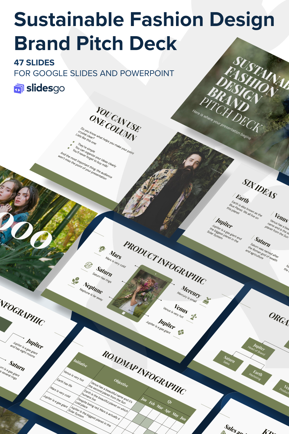 Sustainable Fashion Design Brand Pitch Deck | Google Slides