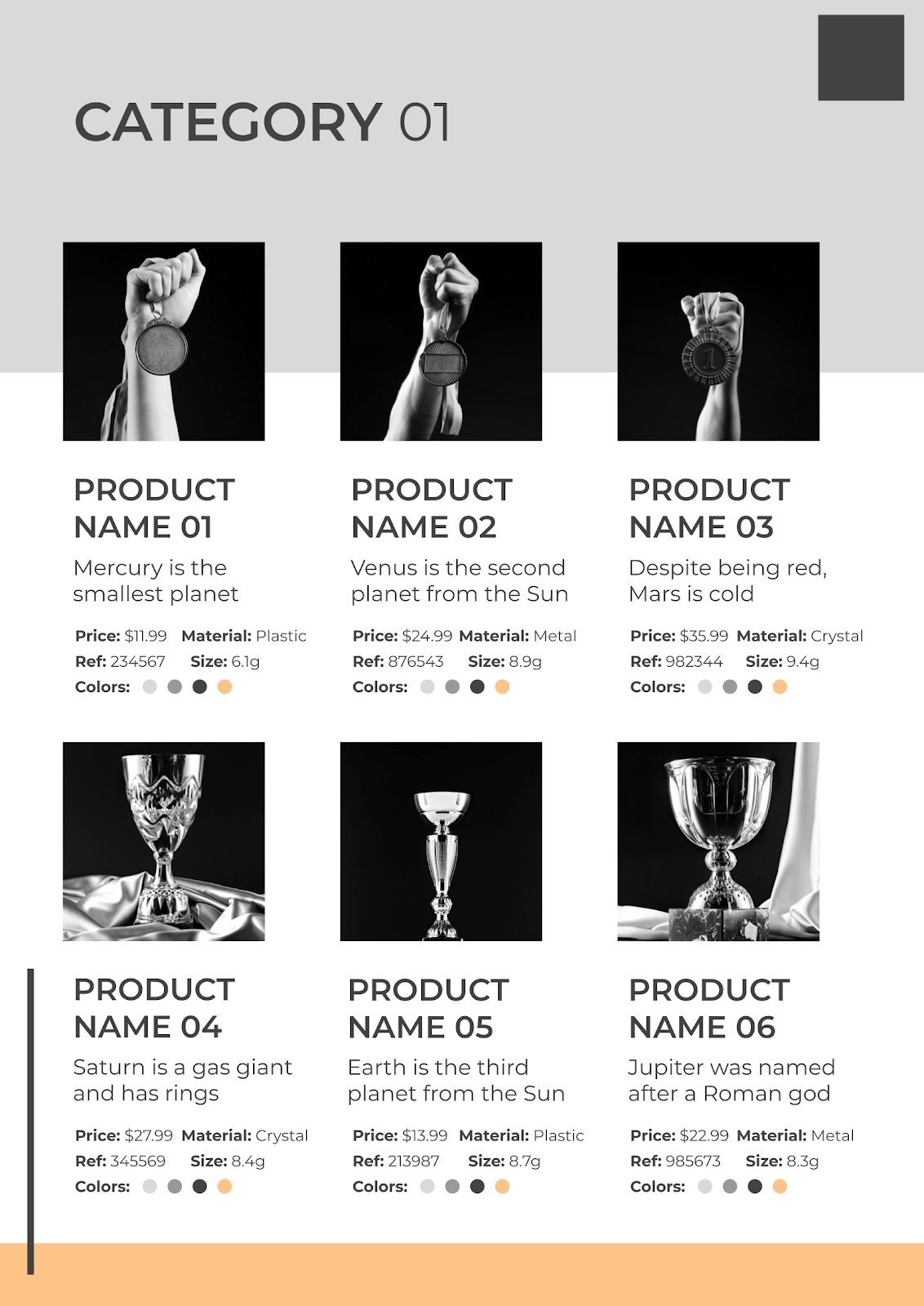 Trophy and Awards Catalog | Google Slides & PowerPoint
