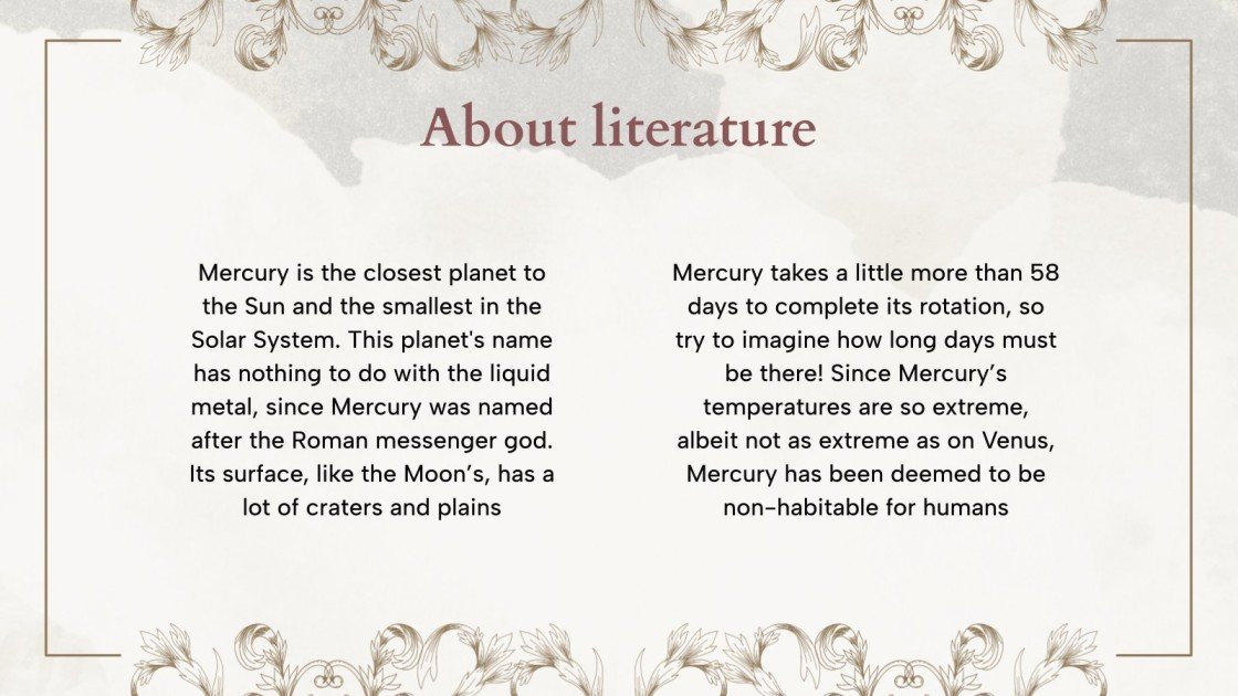 Literature 101 | Google Slides and PowerPoint