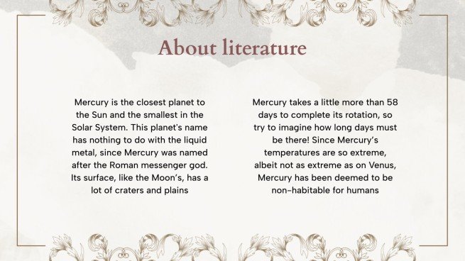 Literature 101 | Google Slides and PowerPoint