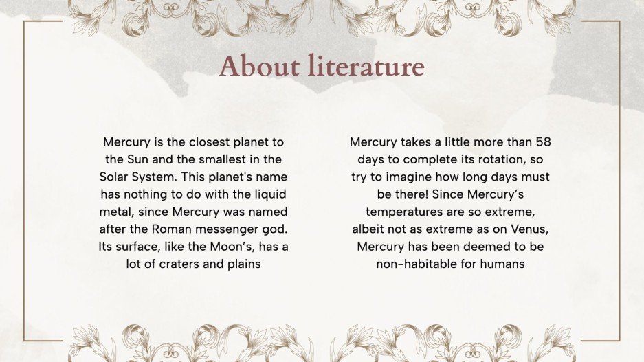 Literature 101 | Google Slides and PowerPoint