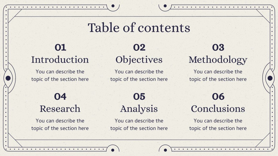 Master Degree Final Year Project | Google Slides & PPT